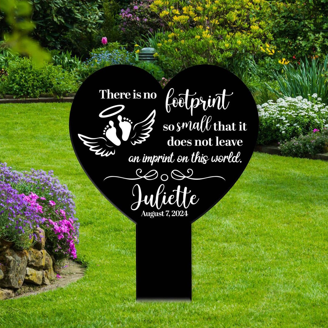 Custom Infant Memorial Sign, Shaped Baby Loss, Heart Shaped Remembrance ...