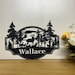 Personalized Forest Deer Metal Sign, Custom Wildlife Deer Metal Wall ...