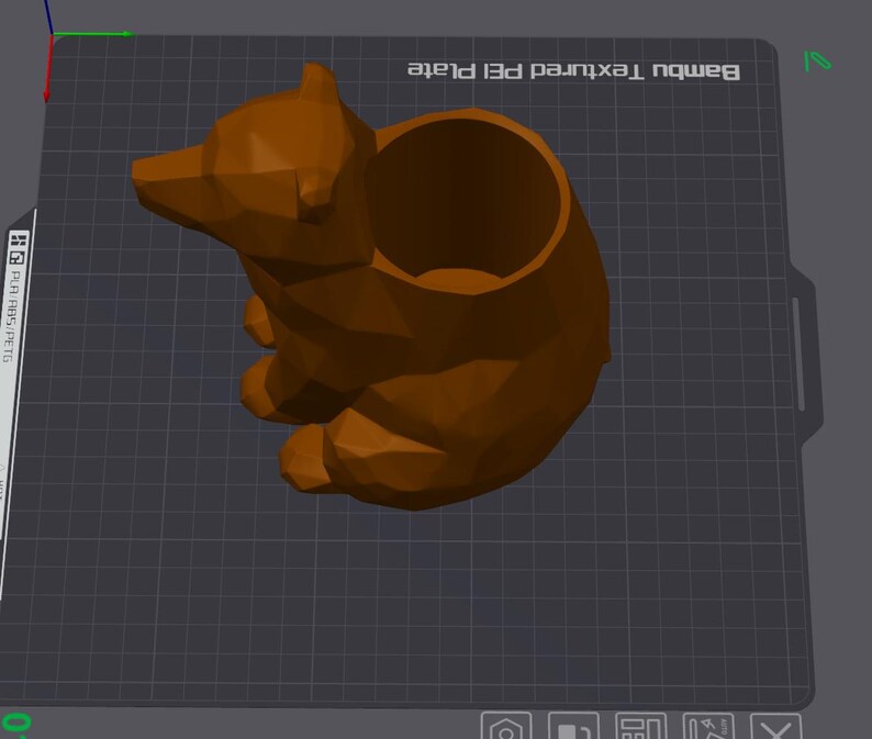 Low Poly Bear Pencil Holder STL 3MF, 3D Print File, Bear Desk Organizer ...