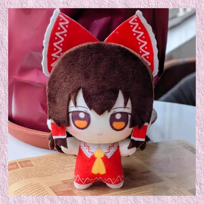 Touhou Project Reimu Hakurei Plush Doll, 10cm Nunu Stuffed Toy, Squeaky ...