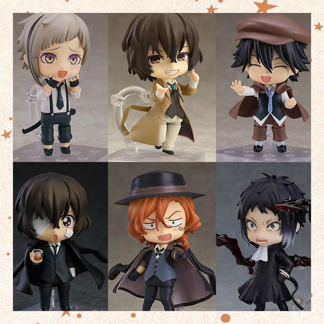 Bungo Stray Dogs Nendoroid Style 10cm Figure - Dazai, Chuuya, 文豪ストレイ ...