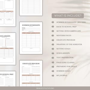 Academic Planner | Printable Planner | Task Tracker | College Planner ...