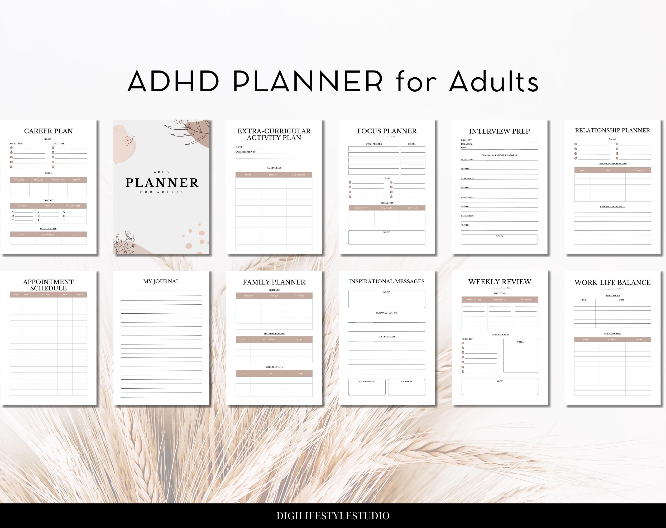 ADHD Planner | Planner for ADHD | ADHD Printable Planner | Brain Dump ...