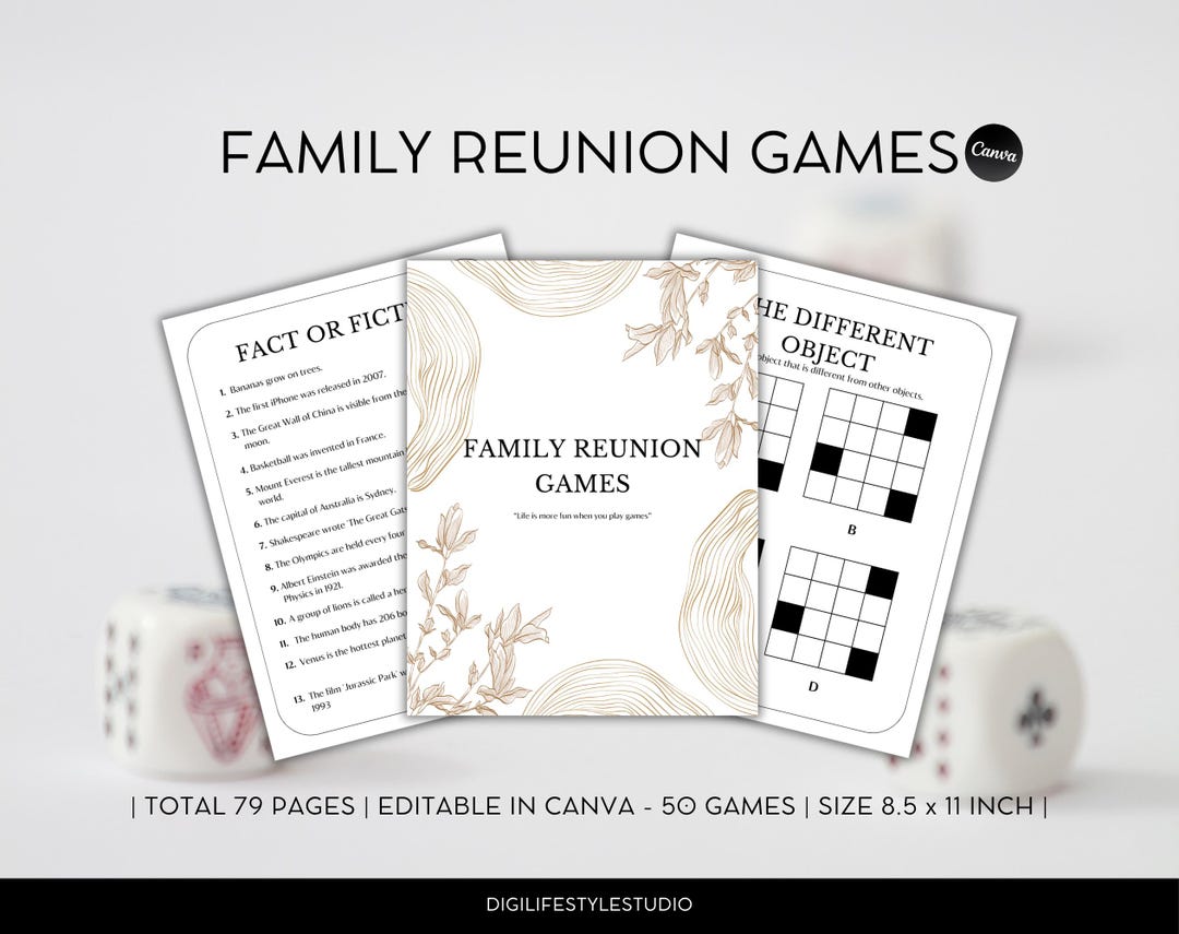 Family Reunion Games | Team Building Games | Family Bingo | Reunion ...