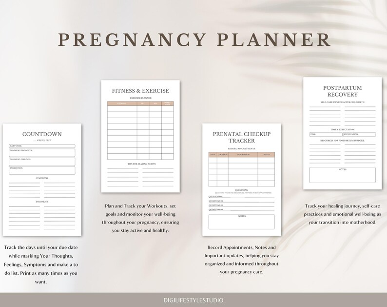 Pregnancy Planner | Printable Planner | Pregnancy Journal | Mom to Be ...