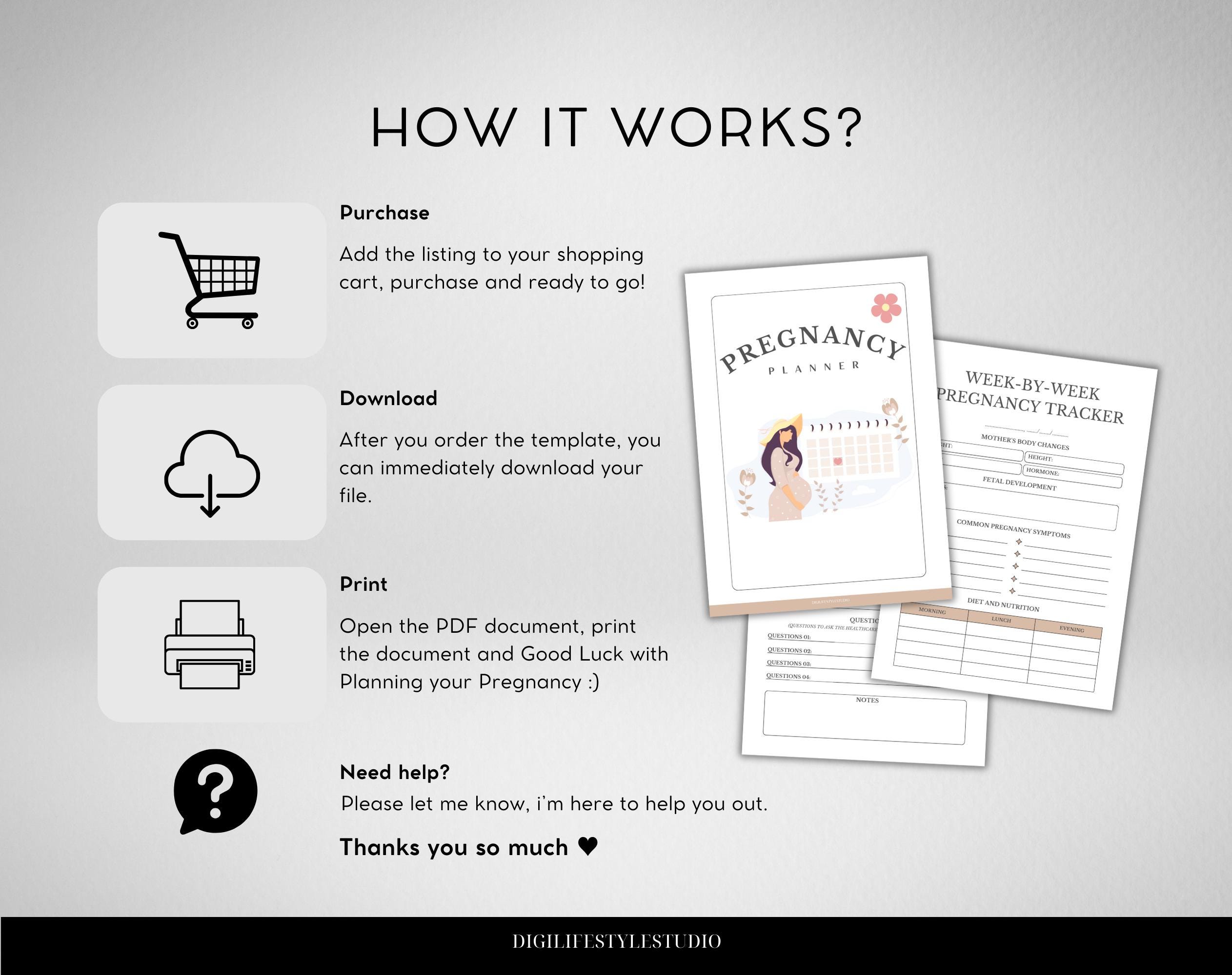 Pregnancy Planner | Printable Planner | Pregnancy Journal | Mom to Be ...