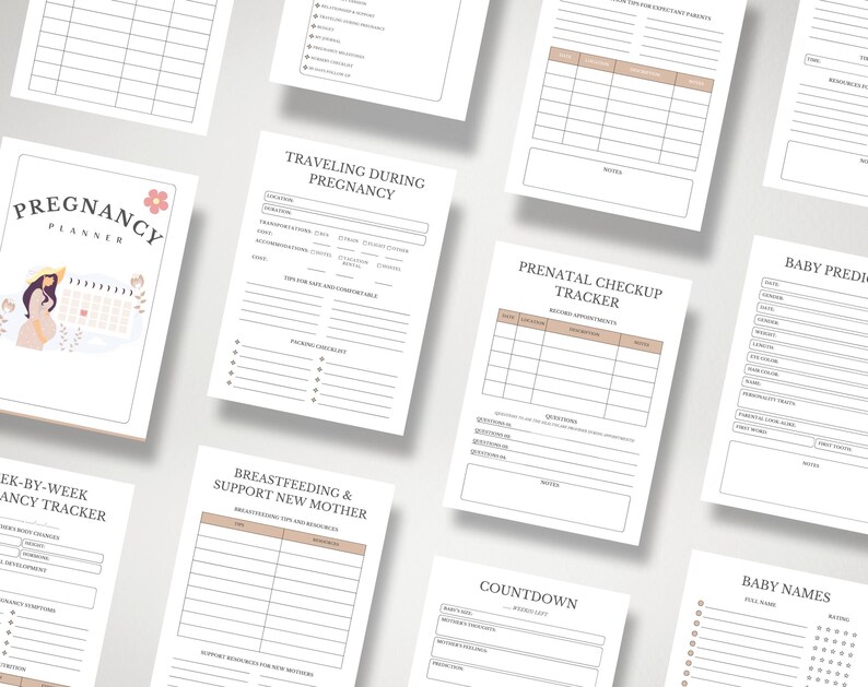 Pregnancy Planner | Printable Planner | Pregnancy Journal | Mom to Be ...
