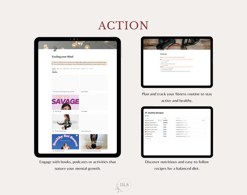 Glow up Planner | Notion Template | Habit Tracker | Notion Life Planner ...
