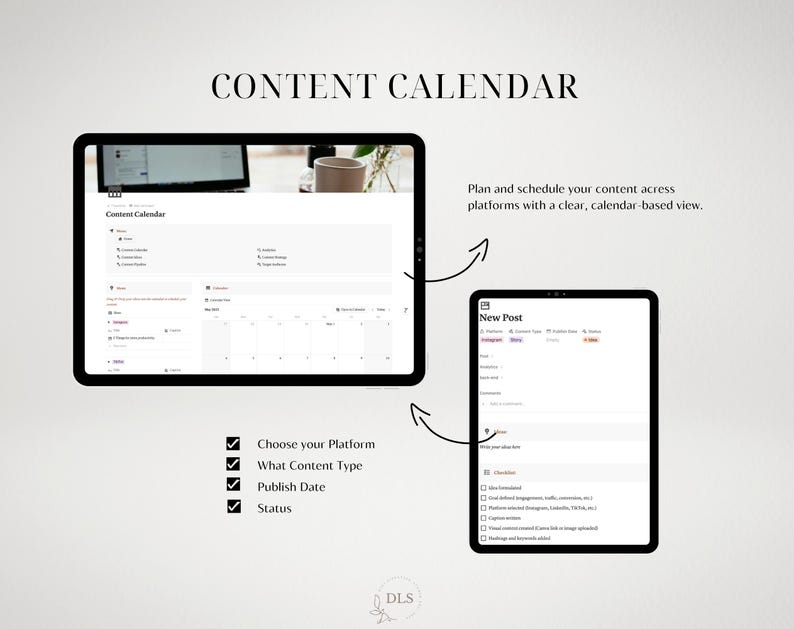 Content Planner | Notion Template | Content Calendar | Social Media ...