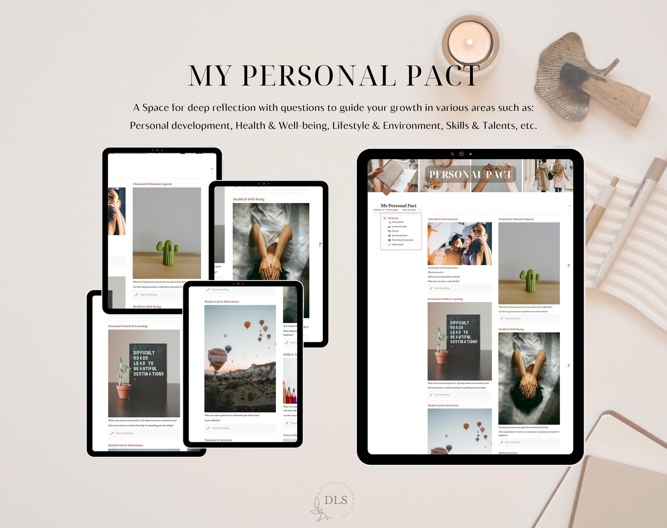 Vision Board | Notion Template | Notion Templates | Vision Board ...