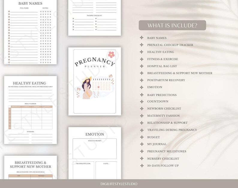 Pregnancy Planner | Printable Planner | Pregnancy Journal | Mom to Be ...