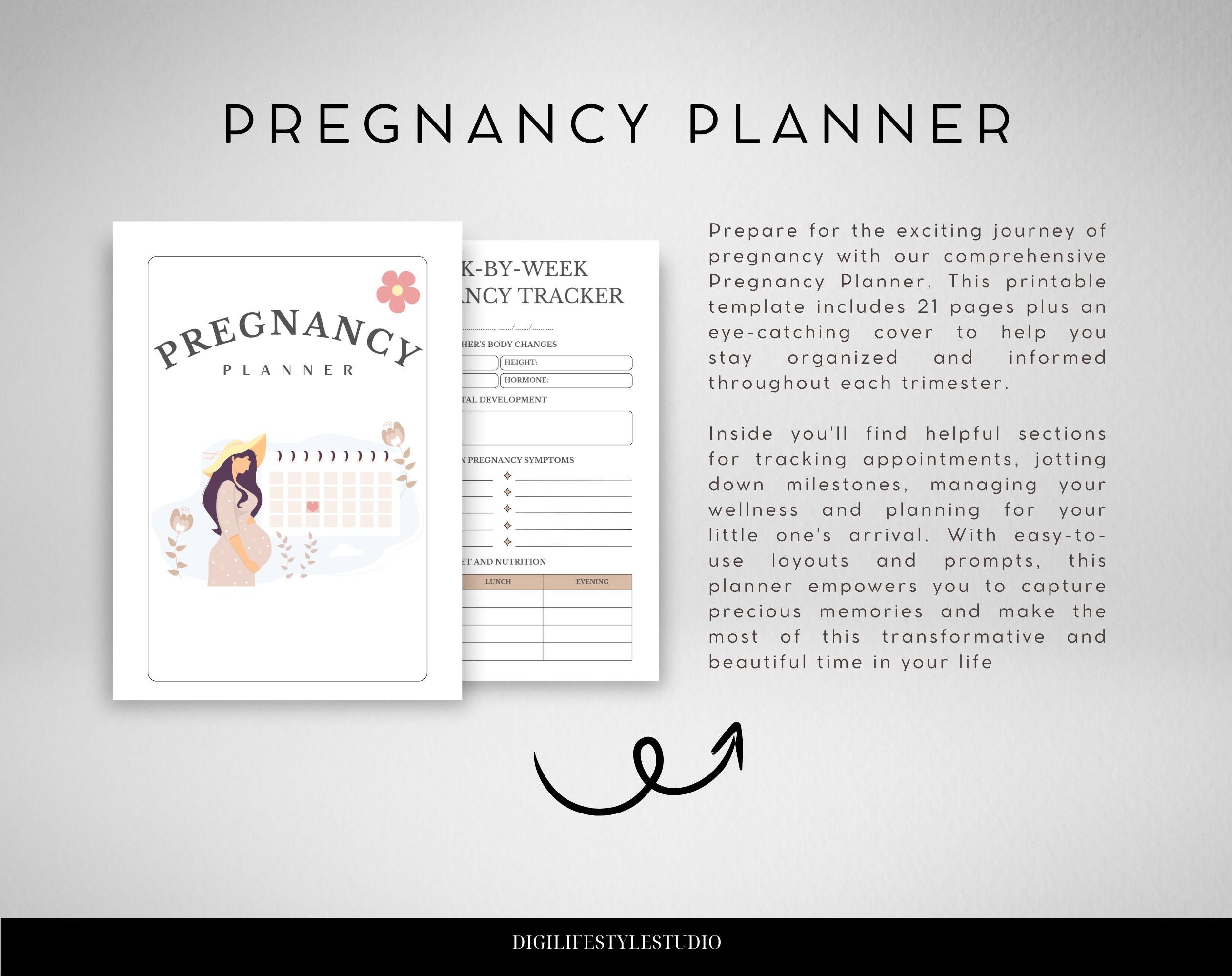 Pregnancy Planner | Printable Planner | Pregnancy Journal | Mom to Be ...
