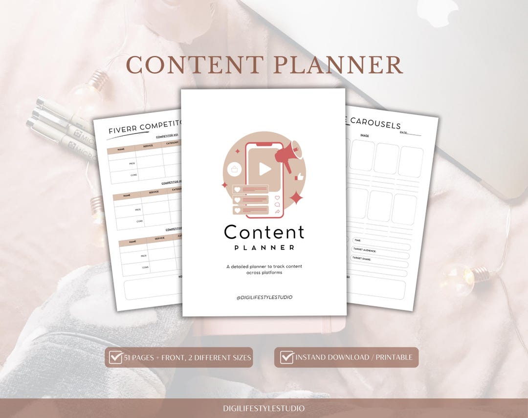 Content Planner | Content Calendar | Social Media Planner | Social ...