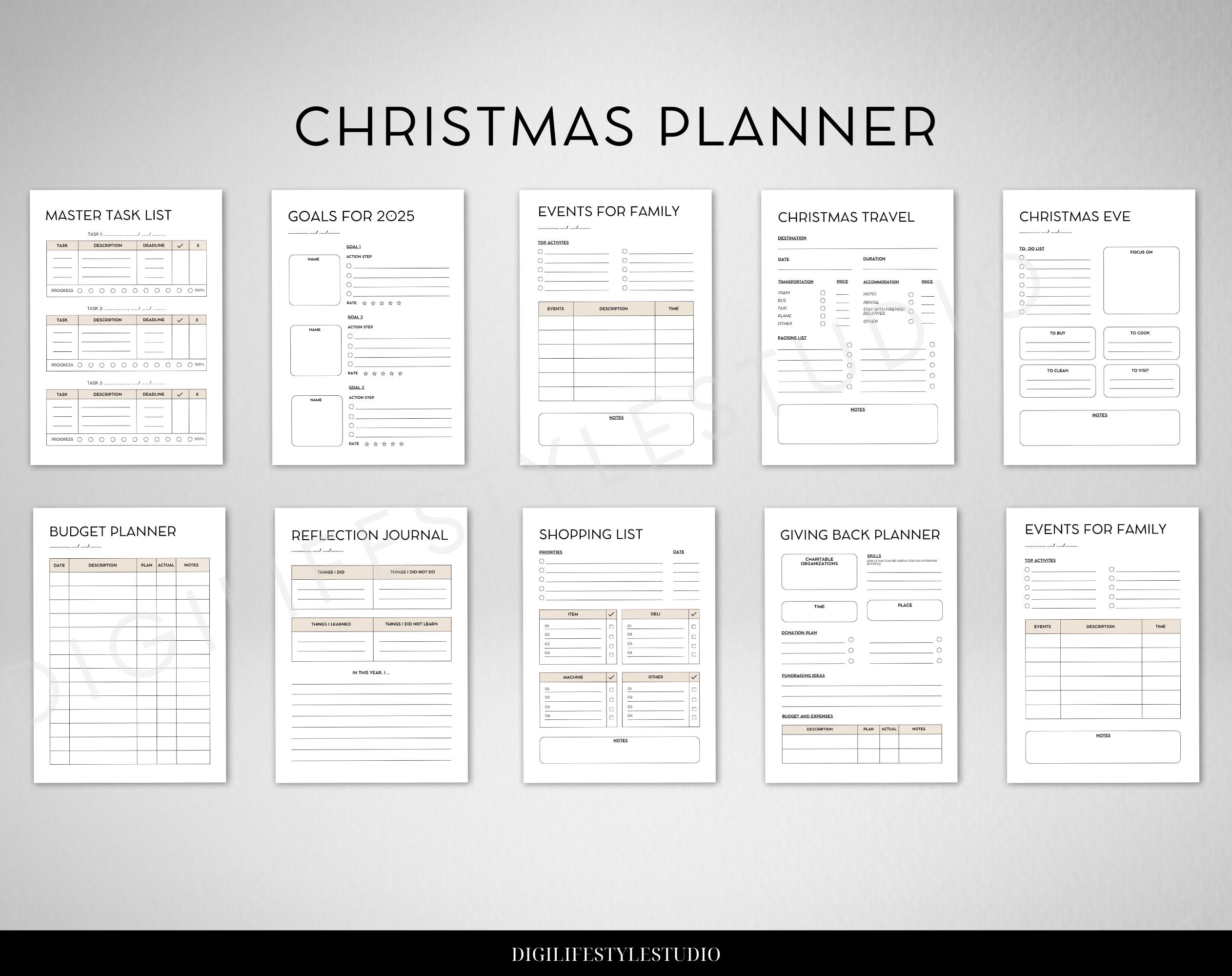 Christmas Planner Printable Planner Christmas Countdown Aesthetic ...