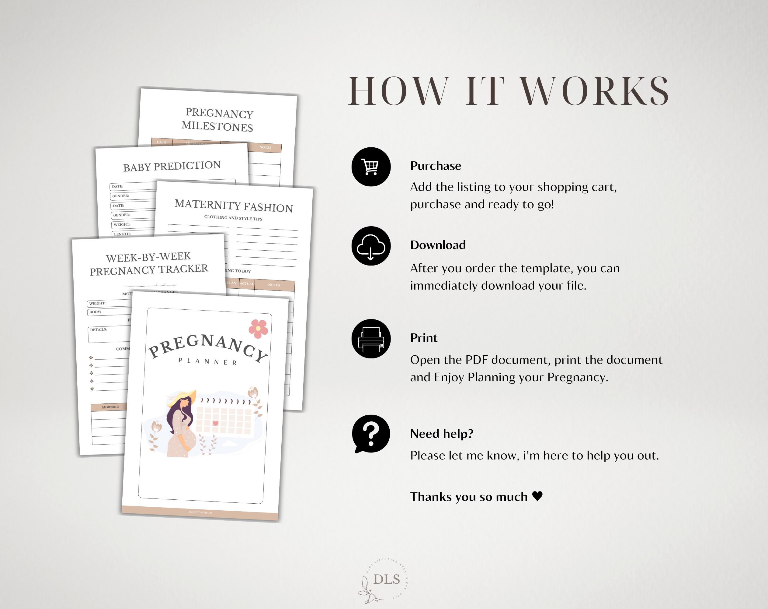 Pregnancy Planner | Printable Planner | Pregnancy Journal | Mom to Be ...