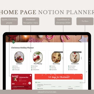 Notion Christmas Planner | Notion Template | Notion Dashboard | Digital ...