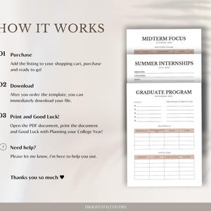 Academic Planner | Printable Planner | Task Tracker | College Planner ...
