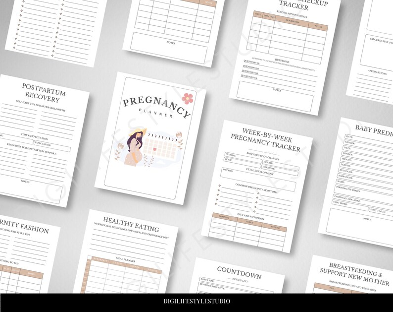 Pregnancy Planner | Printable Planner | Pregnancy Journal | Mom to Be ...