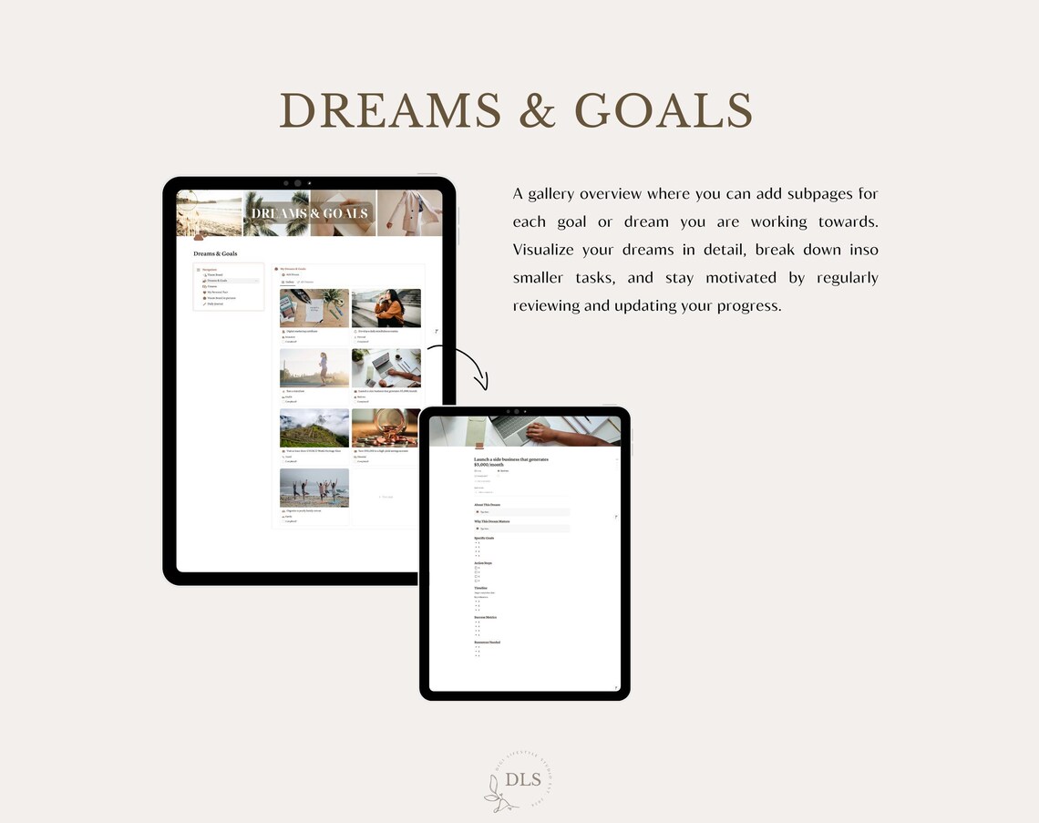 Vision Board | Notion Template | Notion Templates | Self Care | Vision ...
