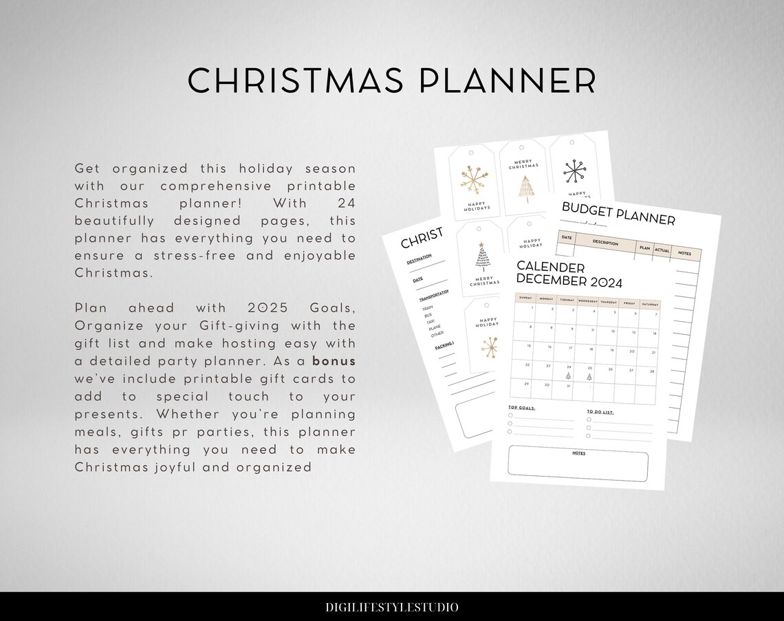 Christmas Planner Printable Planner Christmas Countdown Aesthetic ...