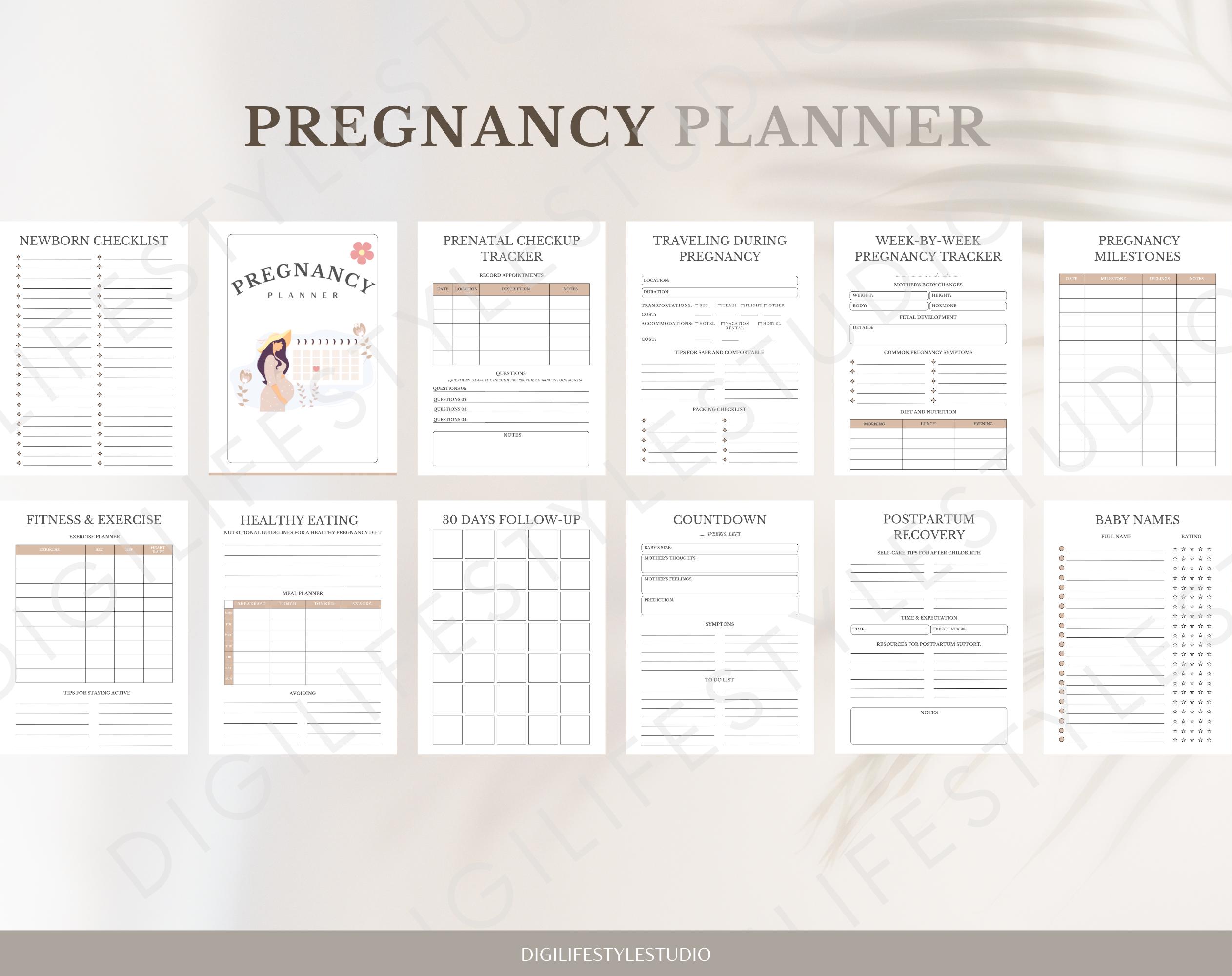 Pregnancy Planner | Printable Planner | Pregnancy Journal | Mom to Be ...