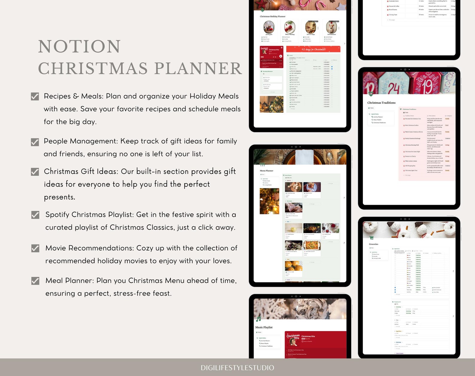 Notion Christmas Planner | Notion Template | Notion Dashboard | Digital ...