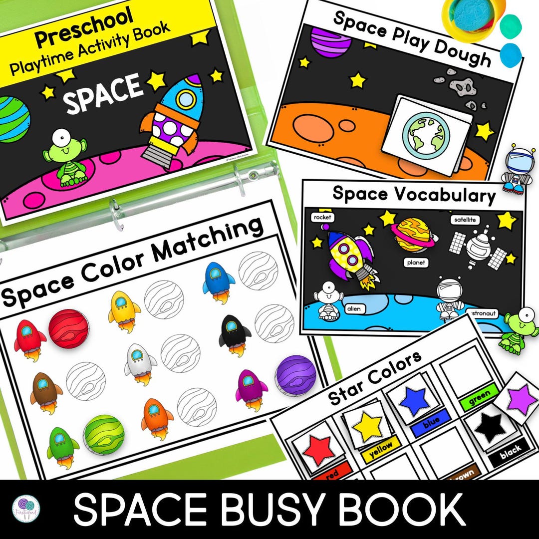 Space Homeschool Busy Books for Printable Quiet Busy Books for Toddlers ...