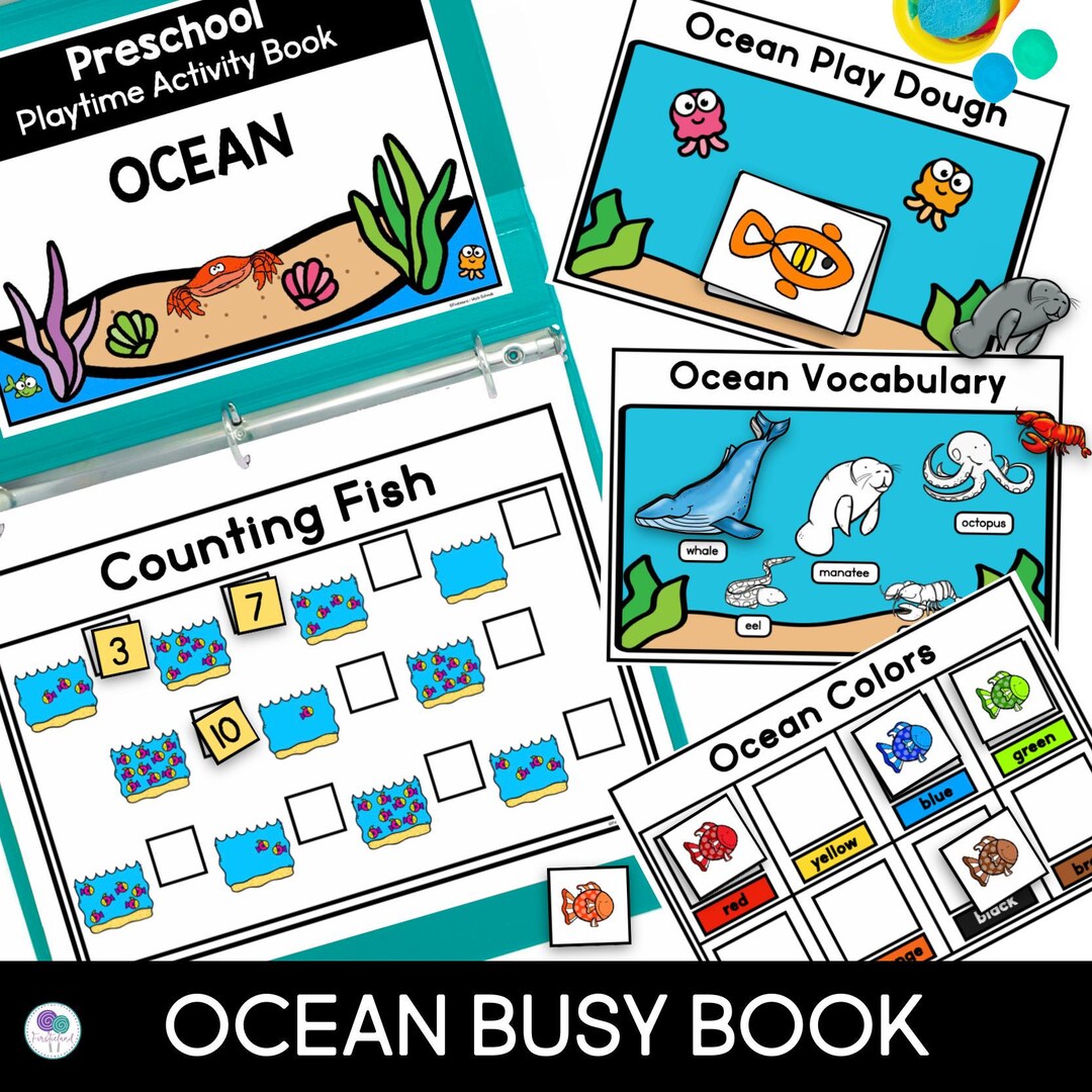 Ocean Preschool Busy Books for Printable Quiet Book for Toddler ...