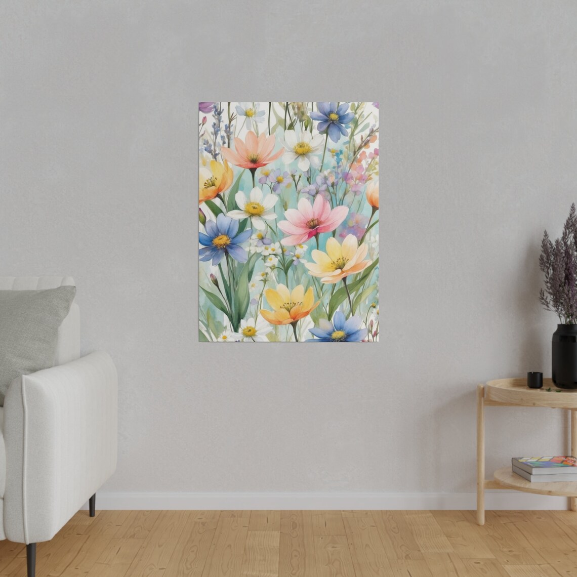Wild Spring Flowers, Pastel Colours - Etsy