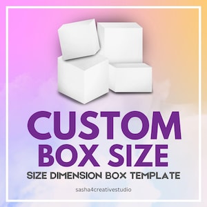 Custom Box Size Dimension, Svg File, Png, Canva Template, Drag and Drop ...