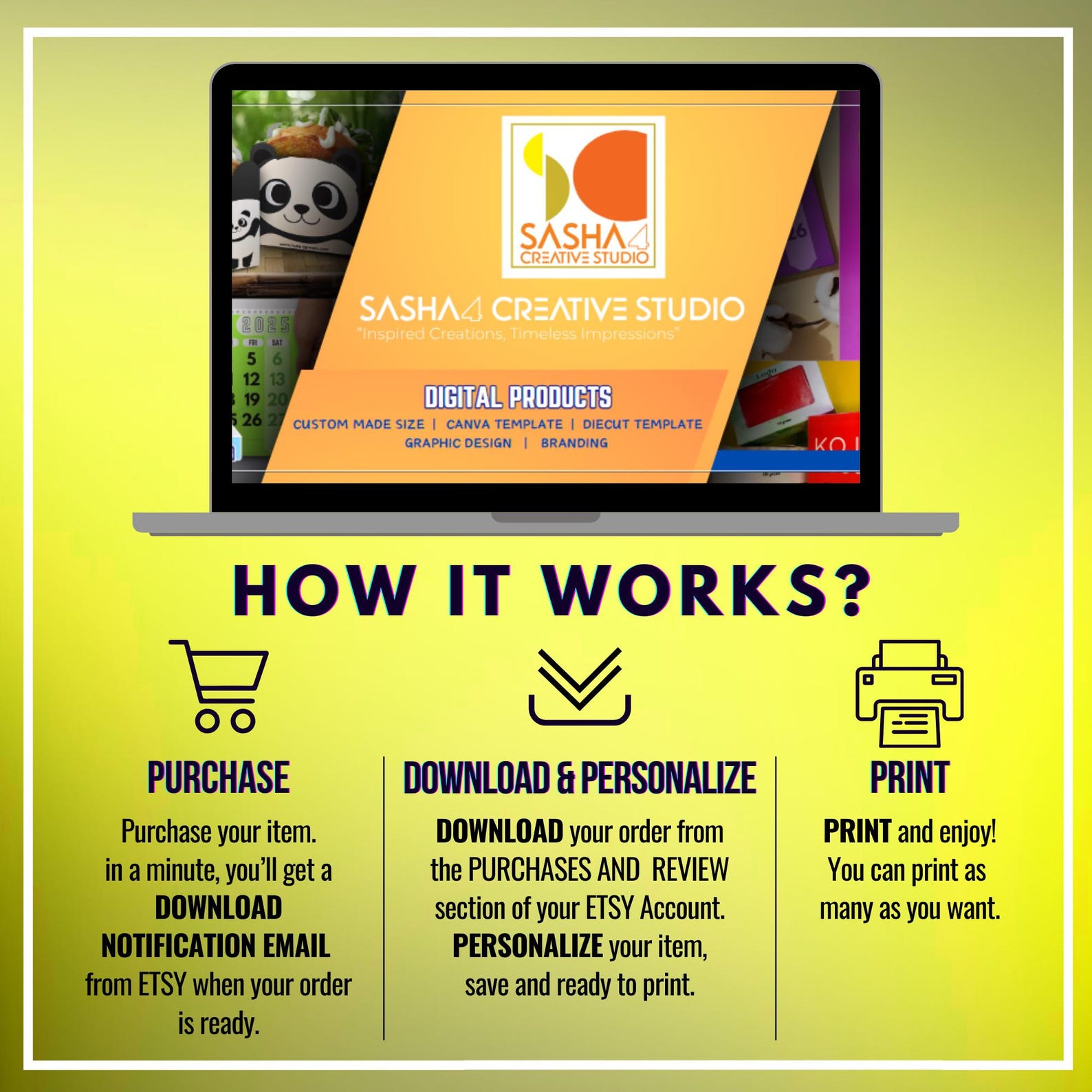 Mug Box, Bag Design Template, Canva Template A3 Size Gift Box, Editable ...