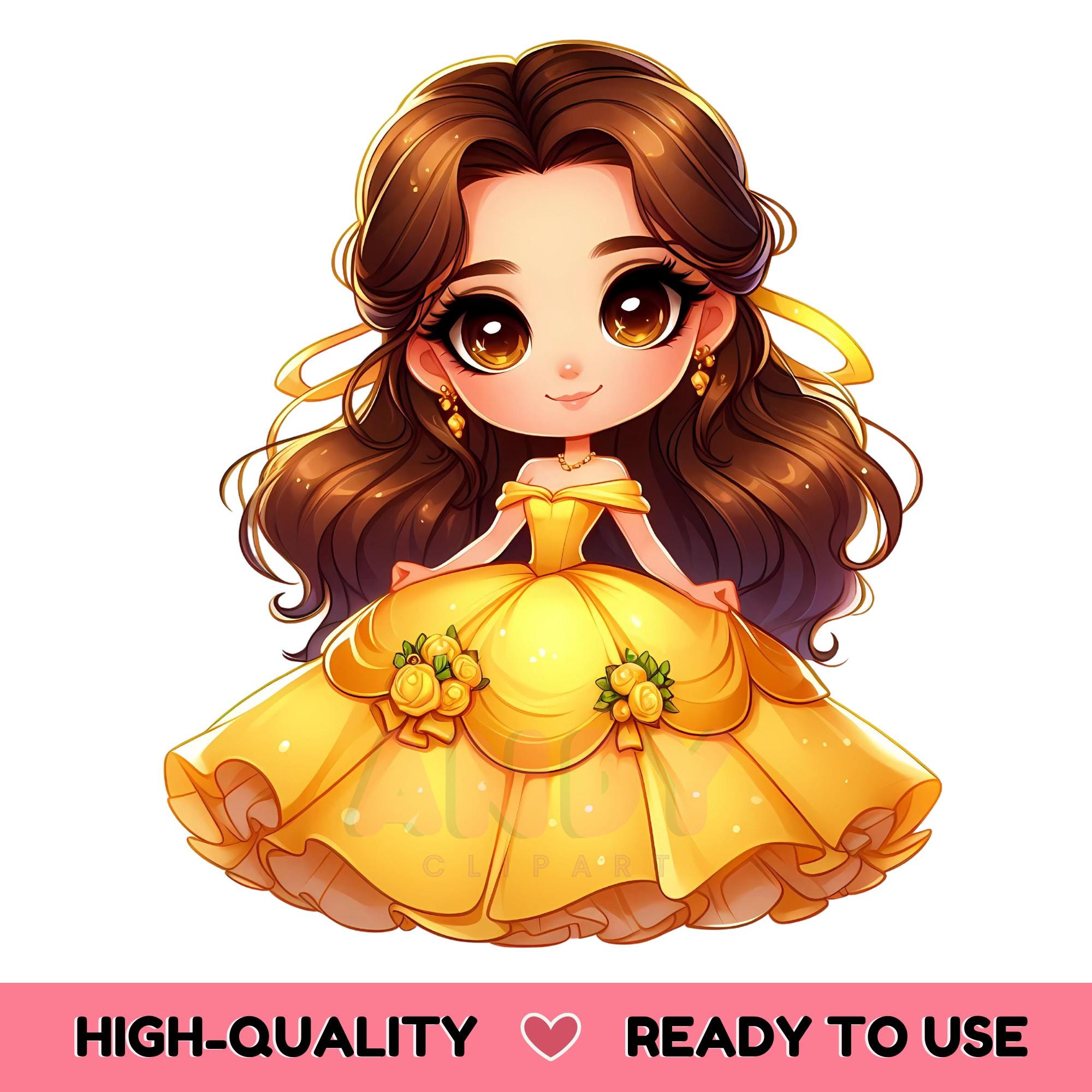 Belle Png Clipart Bundle of 10 Cute Belle Png Clipart Set Princess ...