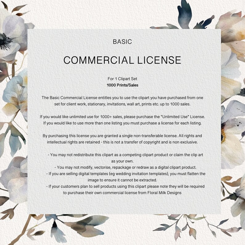 Basic Commercial Use License - Etsy
