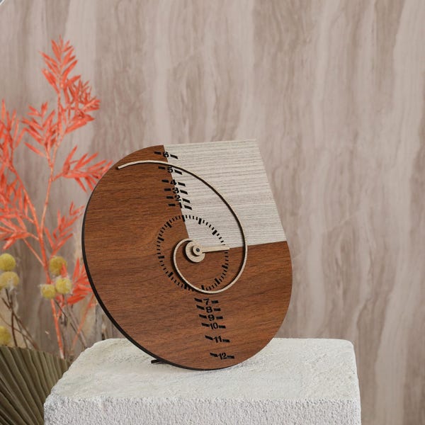 Fibonacci Modern Clock - Etsy New Zealand