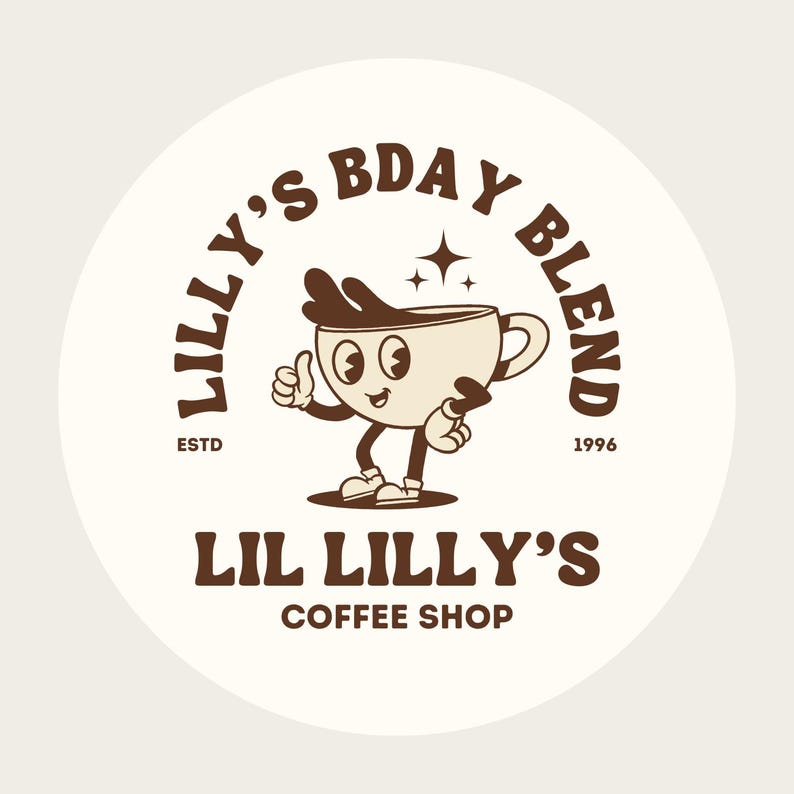 Coffee Shop Labels, Iced Coffee Cup Label, Coffee Shop Party Stickers ...