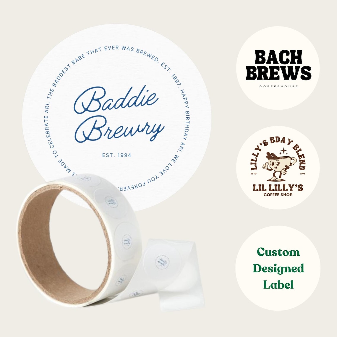 Coffee Shop Labels, Iced Coffee Cup Label, Coffee Shop Party Stickers ...