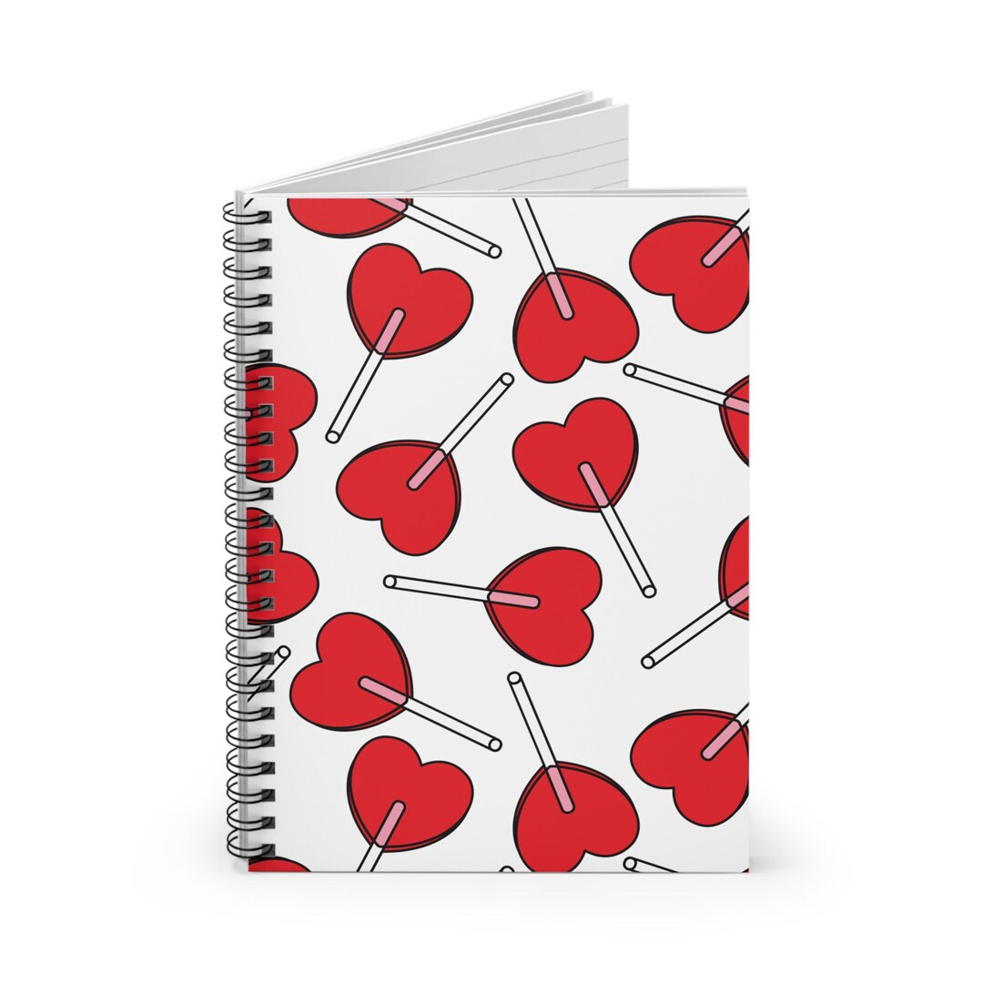 Cute Heart-shaped Lollipop Spiral-bound Notebook - Etsy