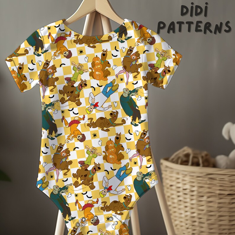 Halloween Scooby Doo Seamless Pattern, Magical Scooby Seamless Pattern ...