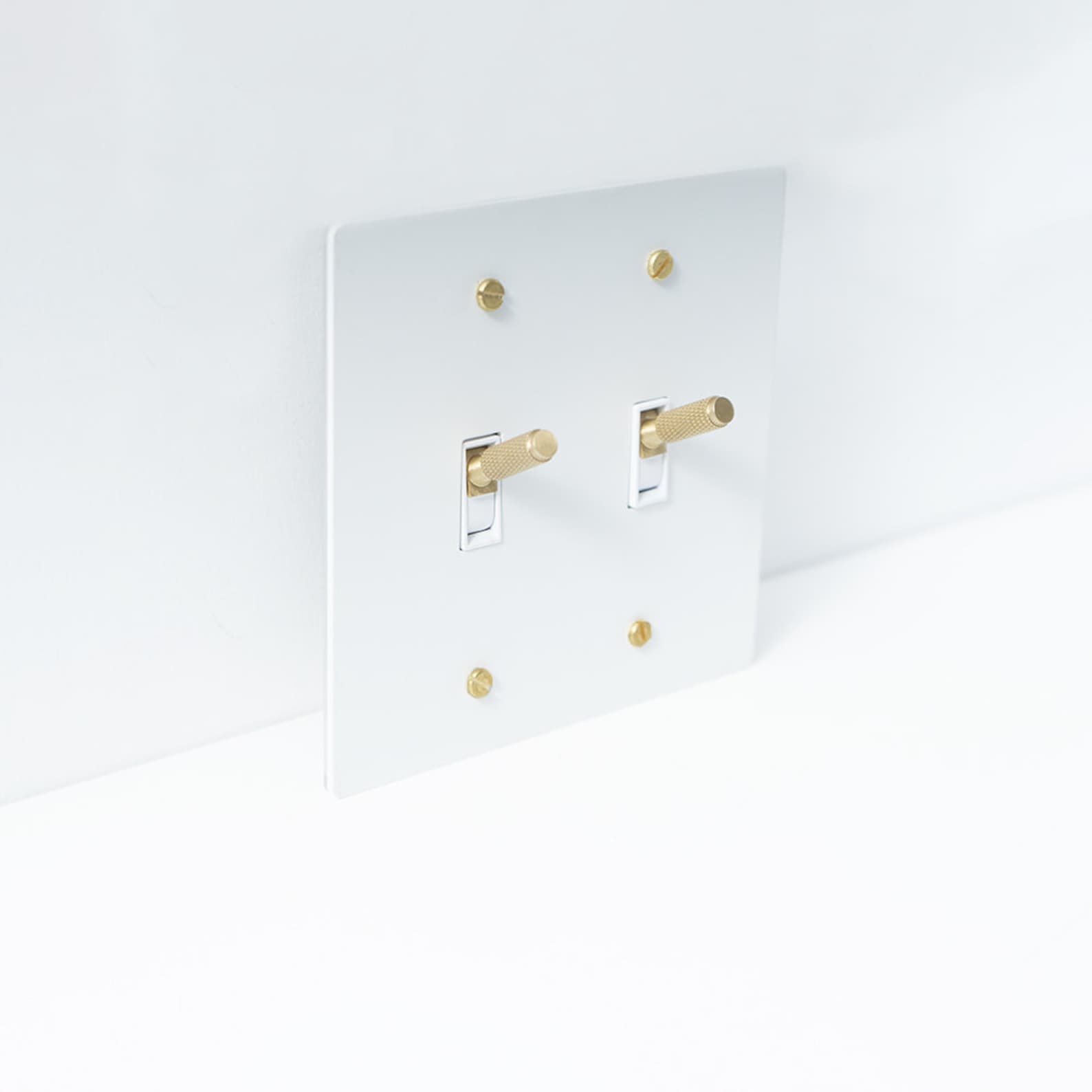 Elegant White Brass Switch Plates - Handcrafted Premium Dimmer, Outlet ...