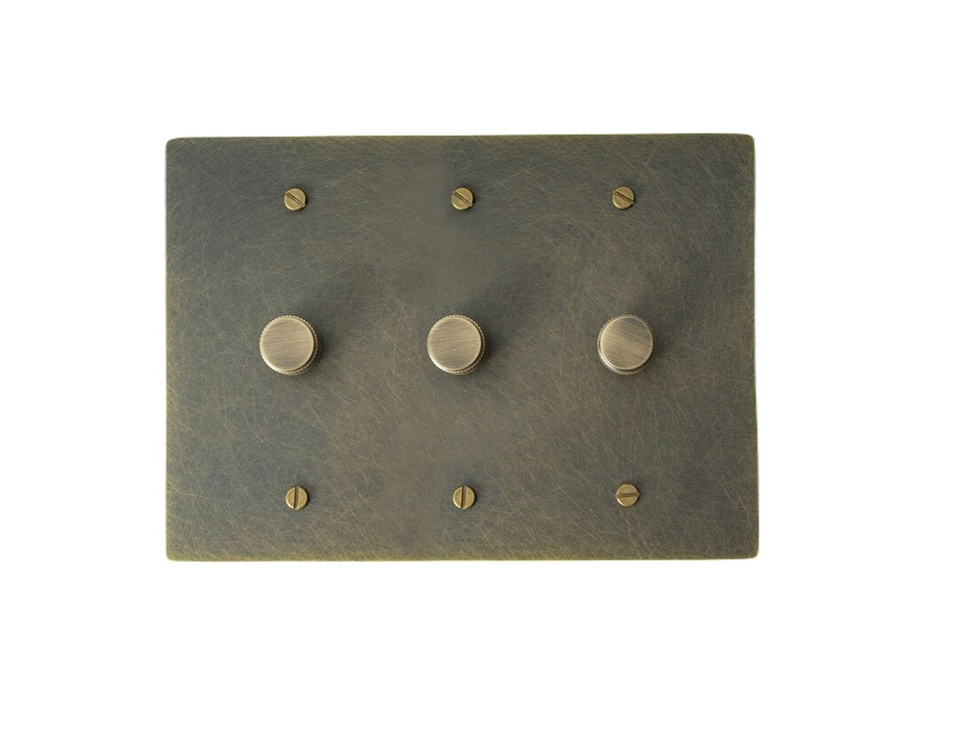 Vintage Style Dimmer Switch Plate - Antique Bronze Brass Finish - Etsy