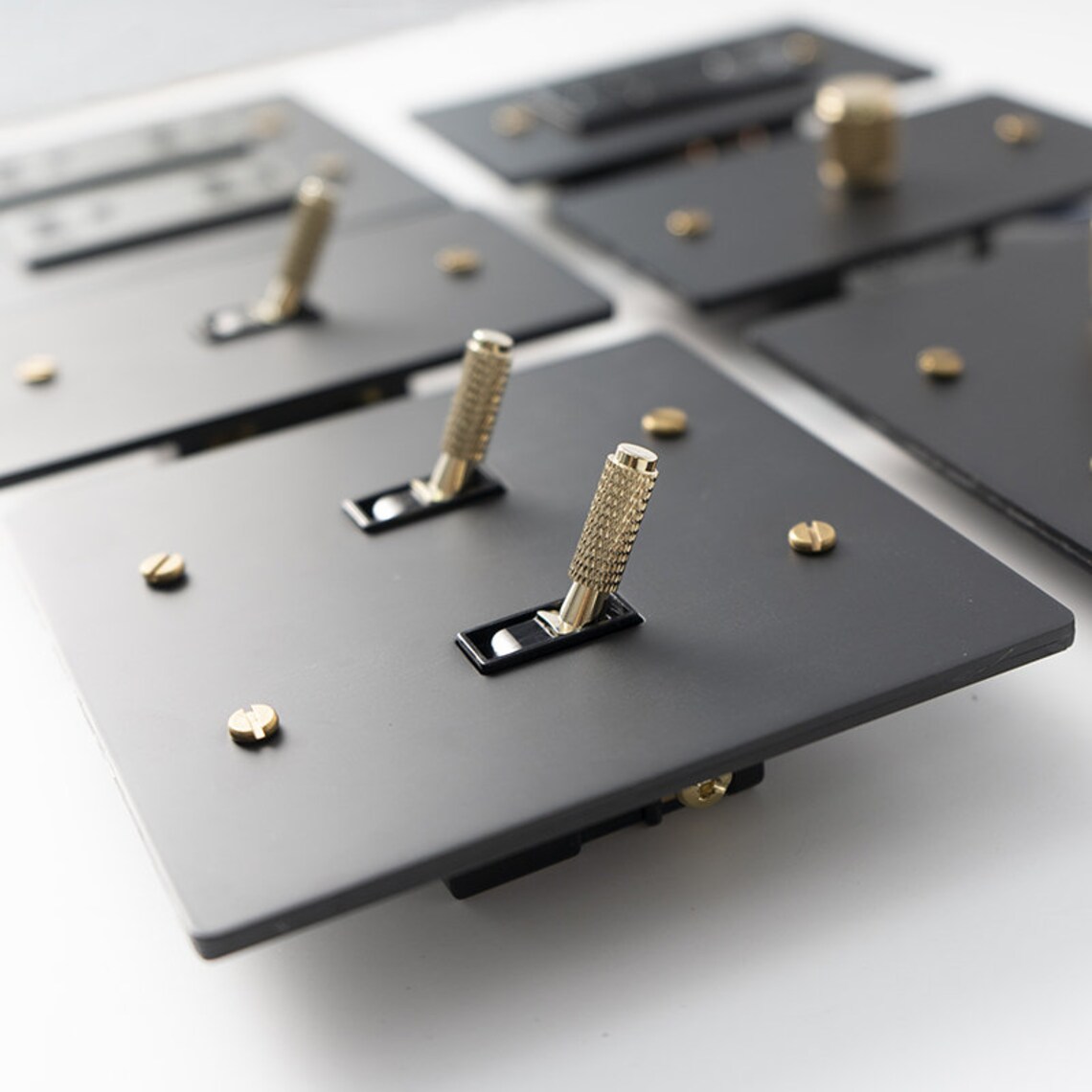 Black Brass Switch Plates - Handcrafted Premium Dimmer, Outlet, Toggle ...