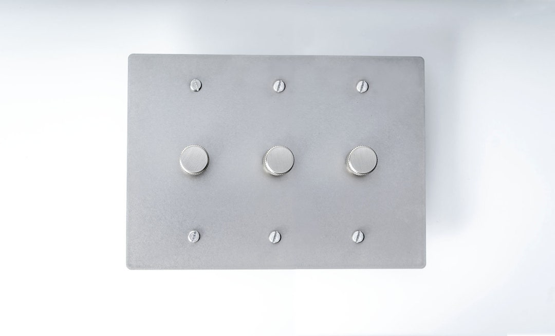 Stainless Steel Dimmer Switch Plate - Sleek Silver Light Switch Cover ...
