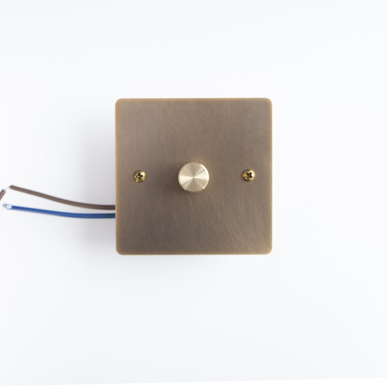 Brass Light Switch for UK/EU Dimmer, Toggle, Socket Aged Brass Finish ...