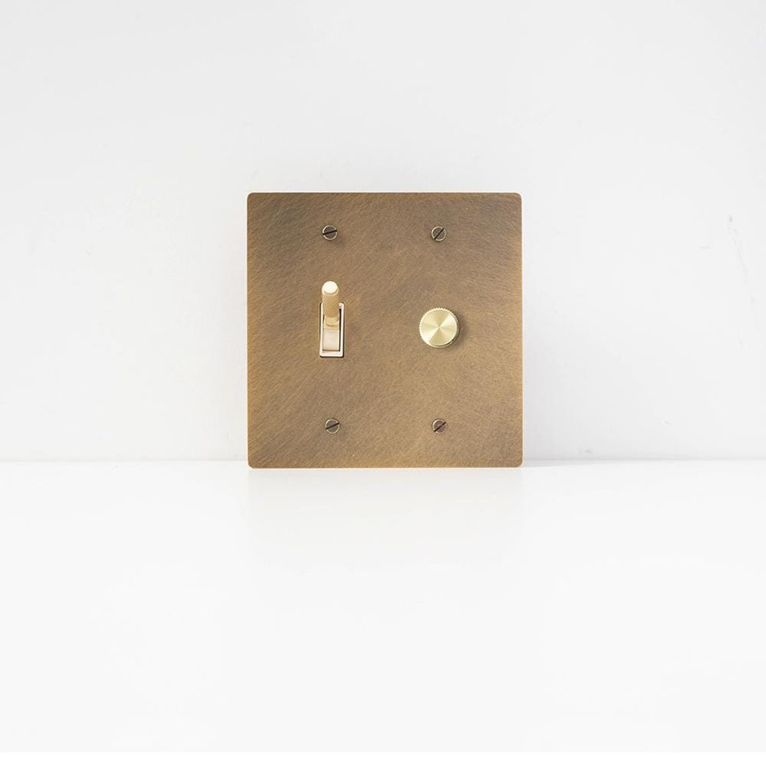 Solid Brass Switch Covers With Toggle, Dimmer or Outlet - Etsy