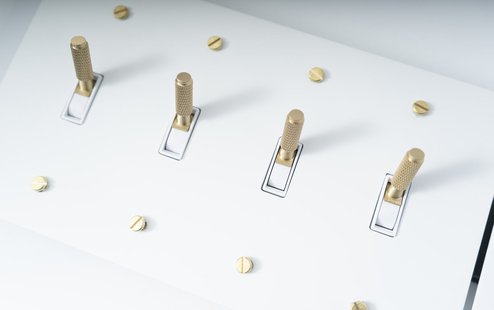 Elegant White Brass Switch Plates - Handcrafted Premium Dimmer, Outlet ...