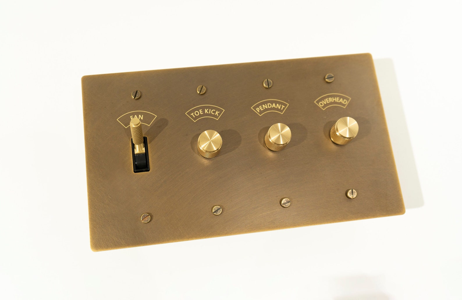 Retro Brass Light Switch Cover With Customizable Text - Etsy