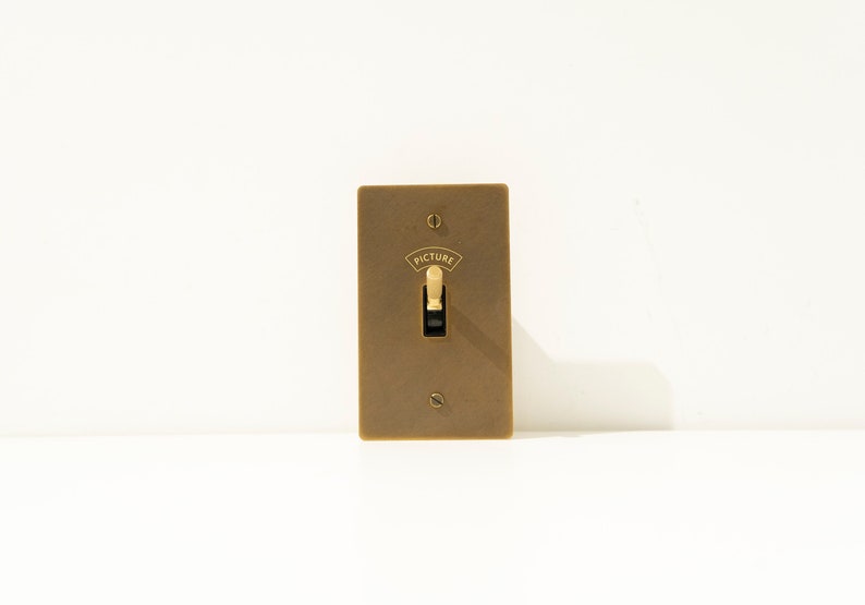 Personalized Engraving - Classic Brass Toggle and Knob Switch Plate - Etsy
