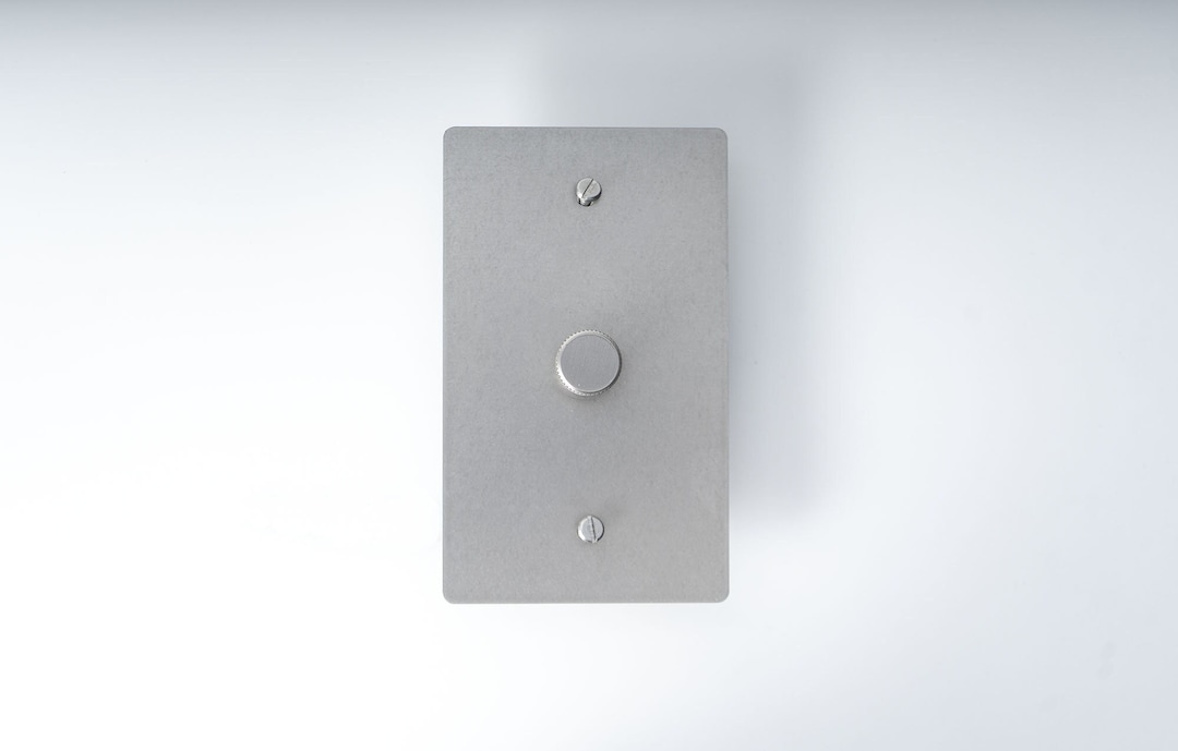 Modern Dimmer Switch Plate - Stainless Steel Silver Finish - Etsy