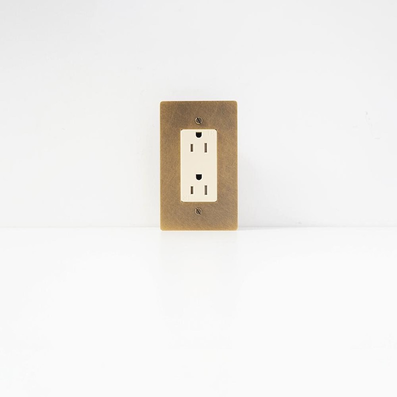 Solid Brass Switch Covers With Toggle, Dimmer or Outlet - Etsy