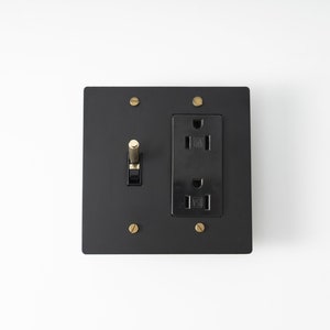 Black Brass Switch Plates - Unique Light Covers + Dimmer, Outlet ...